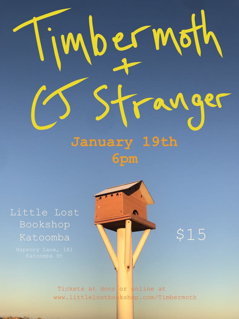 Tickets: Timbermoth + CJ Stranger: 6pm, January 19th – The Little Lost Bookshop